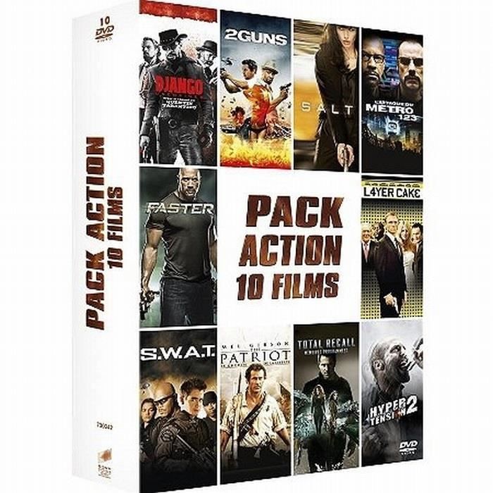 Coffret Action 10 Films Exclusivité PACK ACTION 10 - Cdiscount DVD