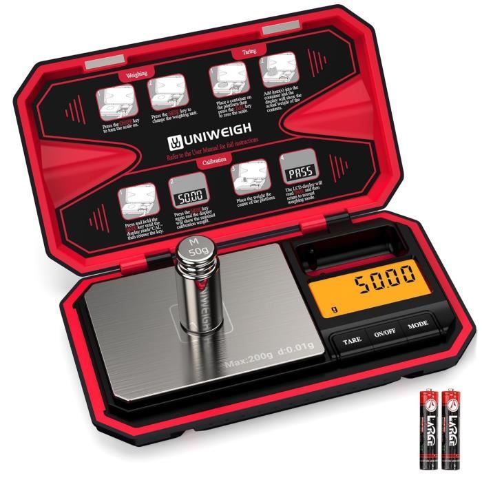 UNIWEIGH Balance numérique de poche 200-0.01g, Balance numérique en ...