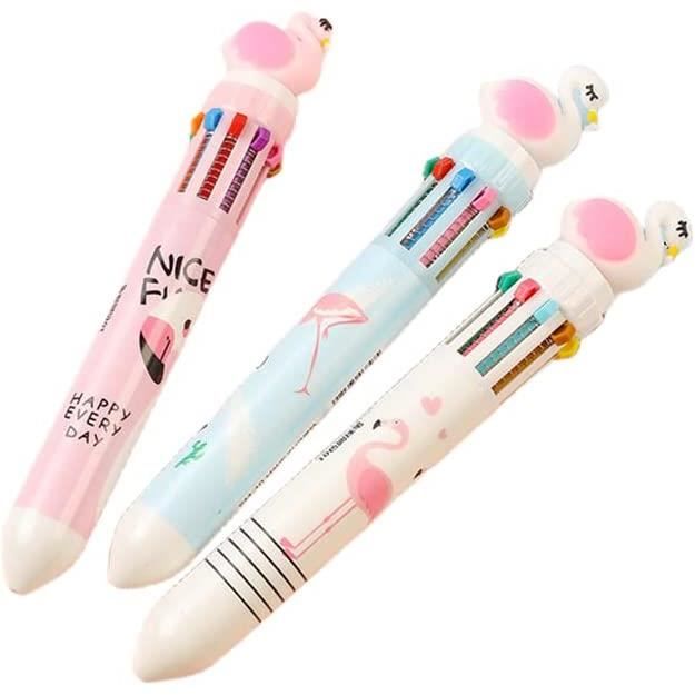 Stylo Bille Flamant Stylo à Bille Rétractable Stylos Mignons Kawaii ...