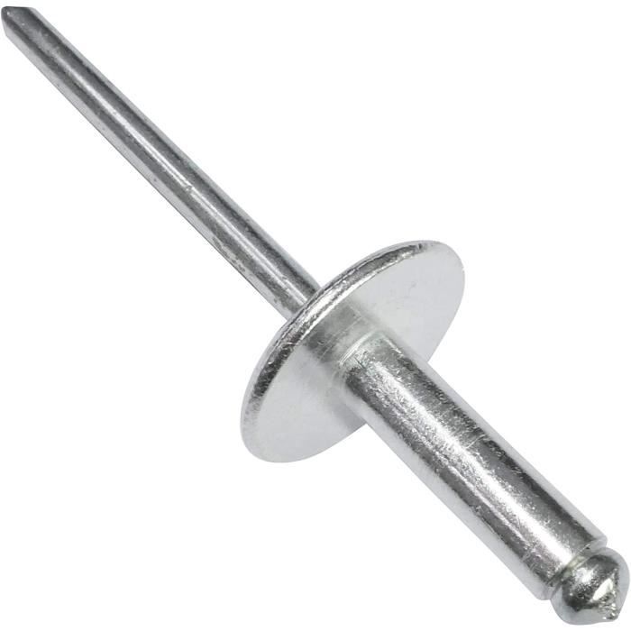 AERZETIX - C48177 - Lot de 100 Rivets aveugles Ø4.8x16mm à tête large ...