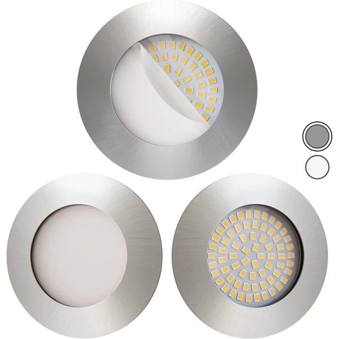 Scandinavian Home Lot de 3 spots LED encastrables ultra plats pour ...