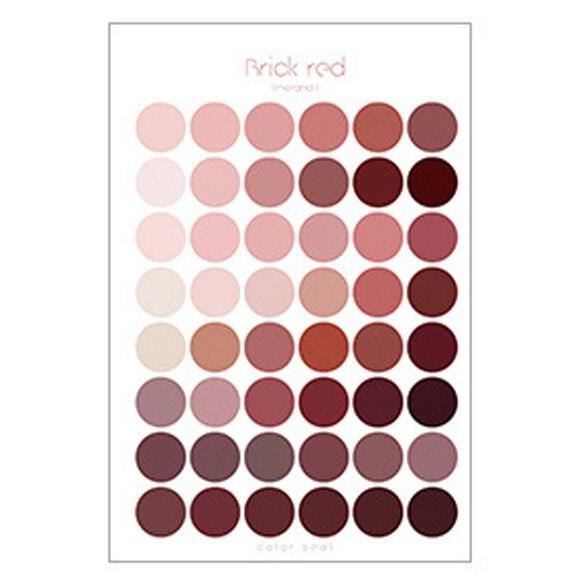 Brick Red -Ins Morandi – étiquettes autocollantes de scellage à points ...