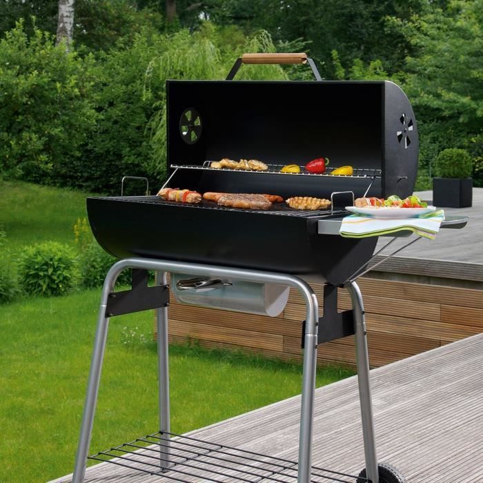 Landmann Black Taurus 660 barbecue tonneau charbon de bois - Cdiscount ...