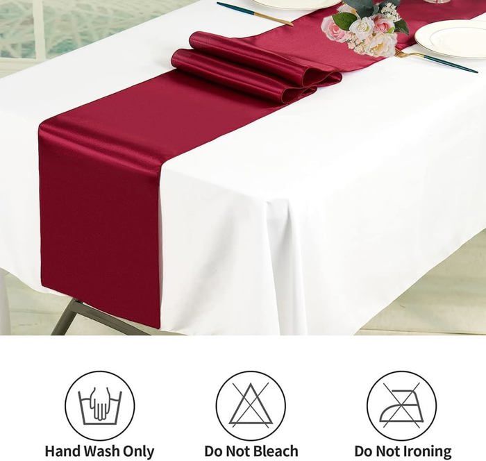 20 Pièces Chemins de table en Satin 30 x 275 cm Décorations de Chemin ...