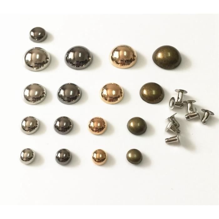 Rivets,Capuchon Rivet pour vêtement de 7 12mm, couleur brillante, pour ...