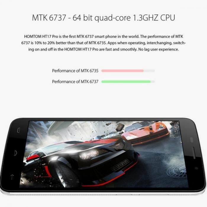 Smartphone 5.5 "HT17 Pro 4G LTE Smartphone 6.0 MT6737 Quad-Core 2 G ...