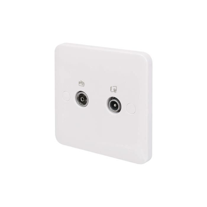 Lisse Ggbl7020S Prise D'Antenne Double Tv-Fm Blanc Moulé[J12244 ...