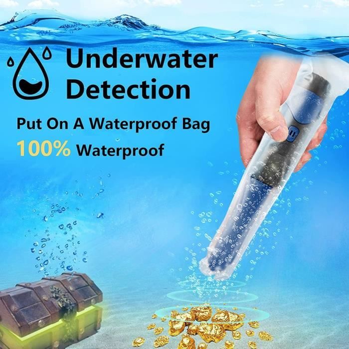 Détecteur de métaux Portable avec Sac 100% étanche Or Argent détecteur de métaux avec Trois ...