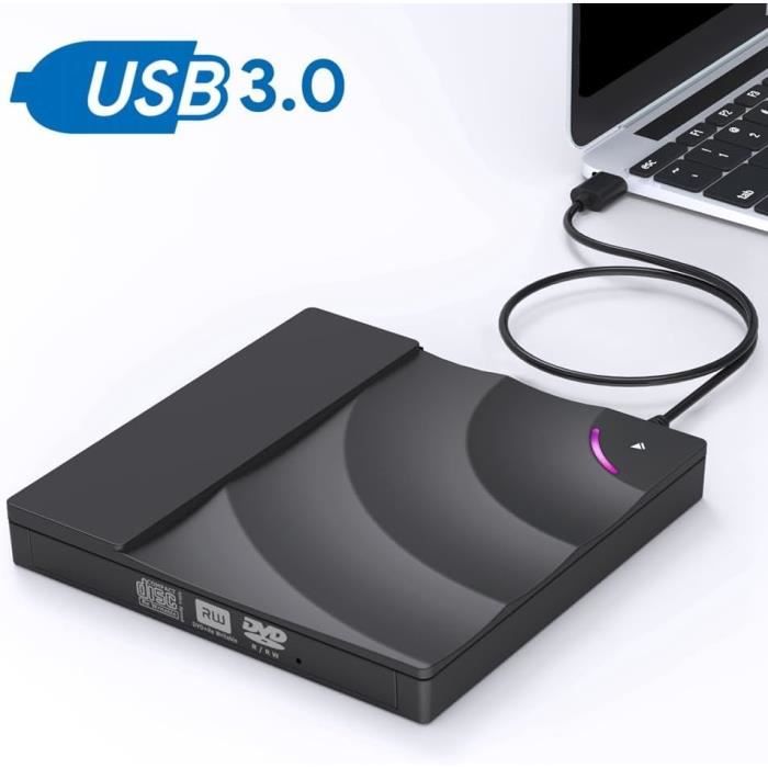 Lecteur de CD Externe Graveur de Lecteur Optique Externe pour PC ...