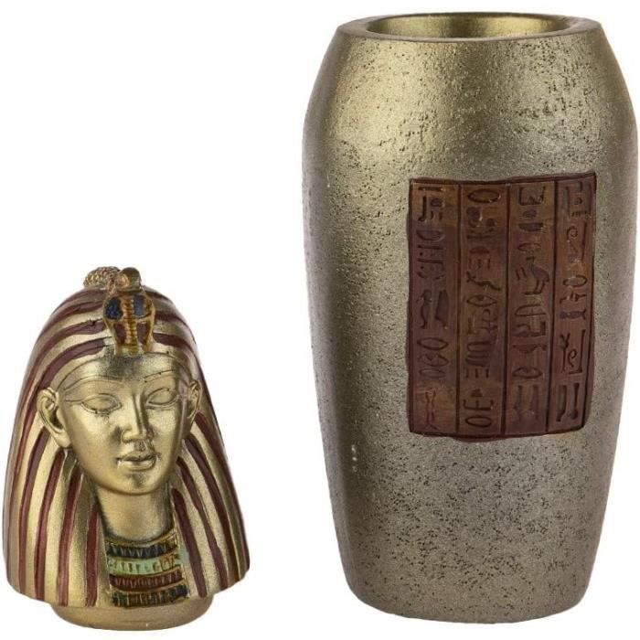 Vase Canope Amset-Vase Égyptien Décoratif 21 Cm-Objet Décoration Égypte ...