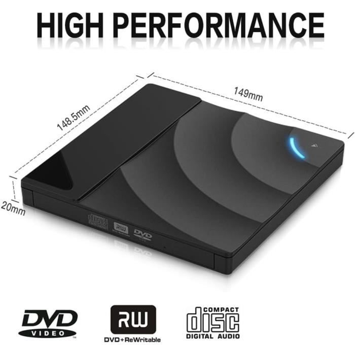 Lecteur de CD Externe Graveur de Lecteur Optique Externe pour PC ...