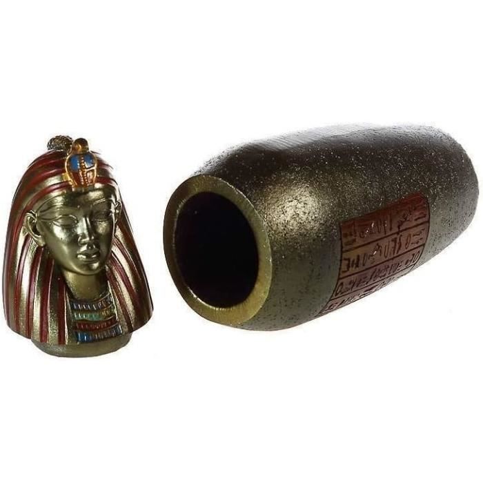 Vase Canope Amset-Vase Égyptien Décoratif 21 Cm-Objet Décoration Égypte ...