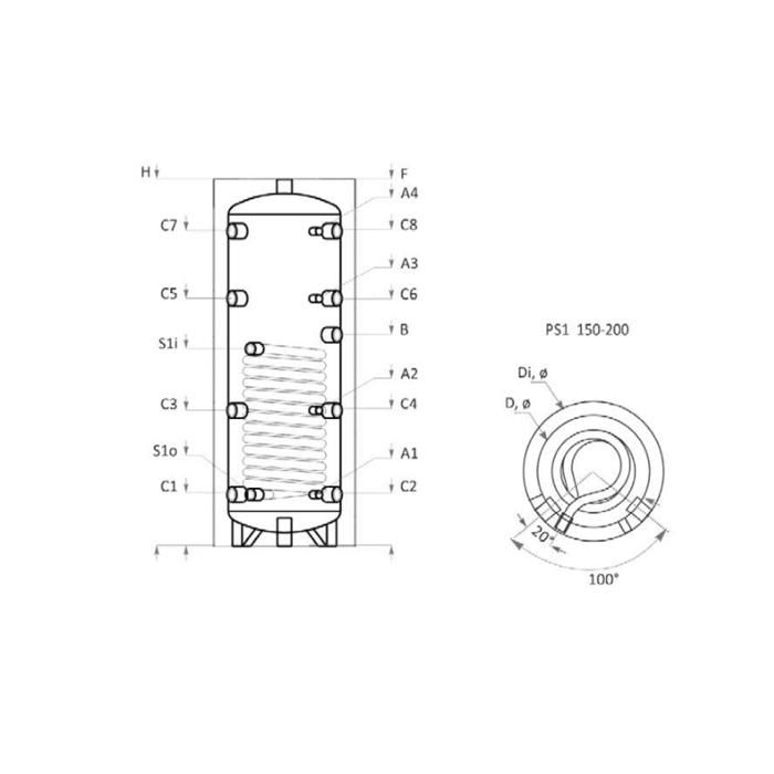 Ballon Tampon BTS 1 serpentin 150L - Cdiscount Bricolage