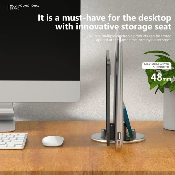 Support Vertical Pour Ordinateur Portable - Réglable - Câble Usb ...