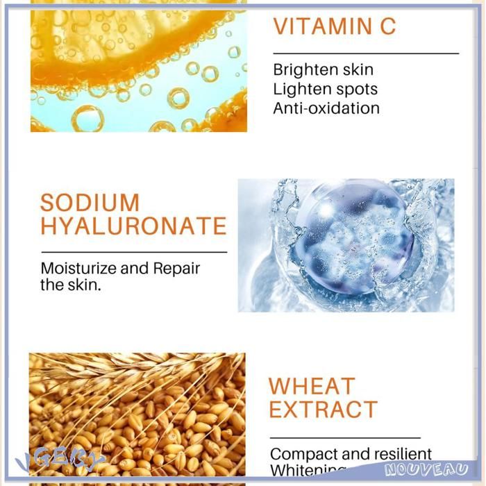 VGEBY Crème pour le visage VC VC Face Cream Hydrating Hydrating Vitamin C Cream Cream for Skin ...