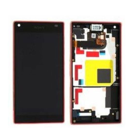 Ecran LCD - Original - Sony Xperia Z5 Compact - Corail - Assemblé sur châssis - Remplacement ...