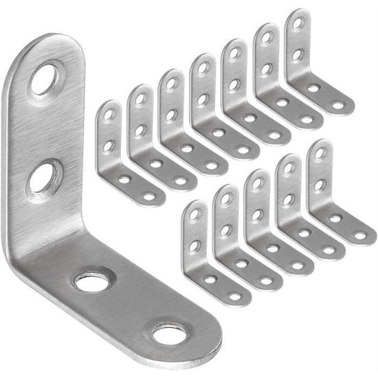 Équerre de Fixation Inox 40x40mm, Renforts d'Angle pour la Fixation et ...