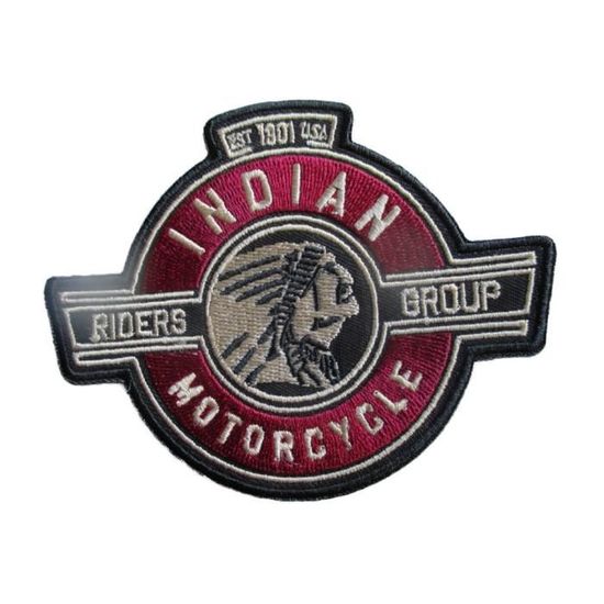Patch thermocollant - Riders Group - Indian Motorcycle - 10x8cm - Rouge ...