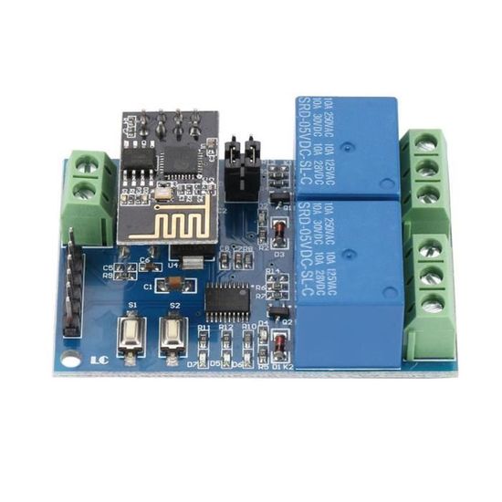 YOSOO Module ESP8266 5V ESP8266 Module de relais WiFi double canal IOT Smart Home Phone APP ...