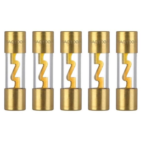 Agu Fusible Verre Plaqué Or 100A 12V Fusibles Audio De Voiture 12 Volt Pour Auto Amplificateurs ...