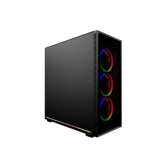 MRED - Boîtier PC Gamer ATX - RGB Black Destroyer Glass-P - Cdiscount Informatique