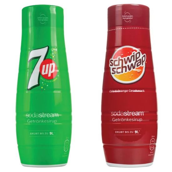 Sirop pour soda - SodaStream - 7UP et Schwip Schwap - Pack 2 saveurs ...