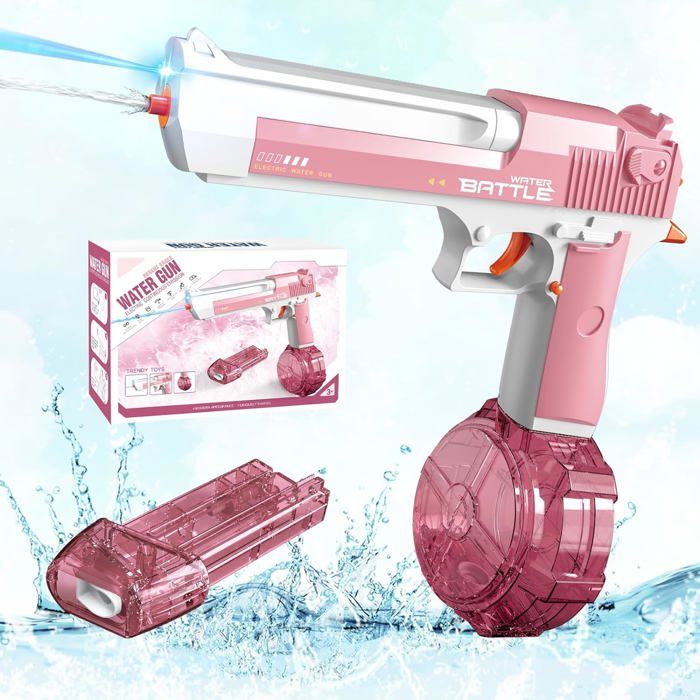 Rose Pistolet à Eau électrique, Automatiques, Puissant 434 + 58CC, Pistolets à Eau Longue ...
