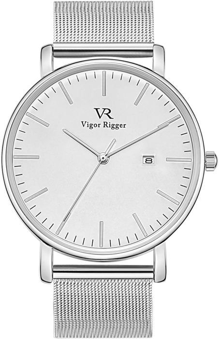 Vigor Rigger Ultra Fines Montres Unisexes Analogique Quartz Date Calendrier Simple Cadran et ...
