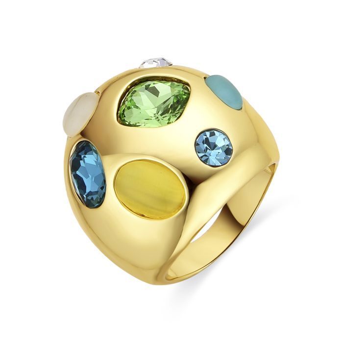Bague - LUXENTER - Alik - finition or 18 carats - Multicolore - Femme ...