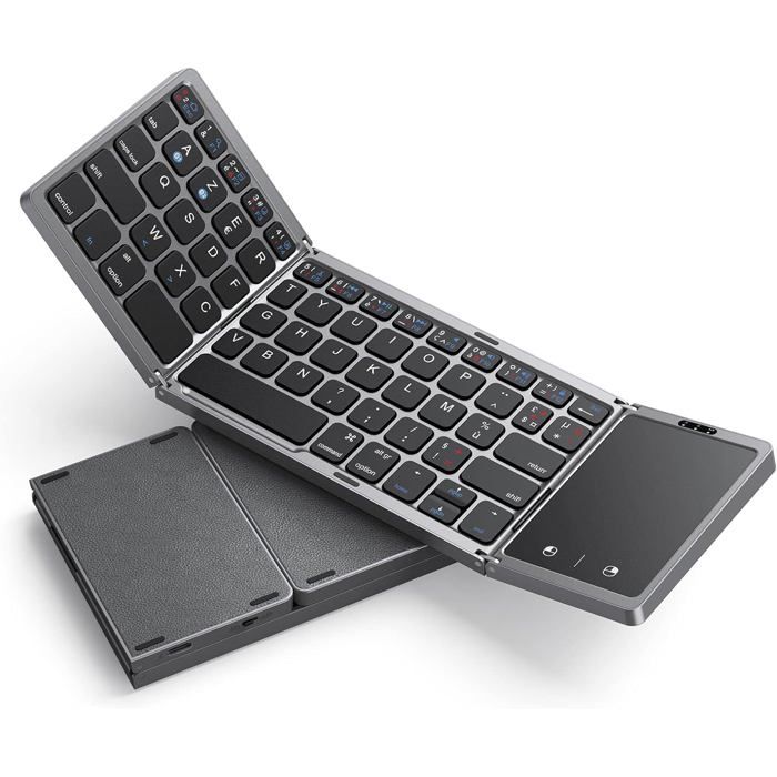 Clavier Pliable Azerty Bluetooth Avec Pavé Tactile,Mini Clavier Sans ...