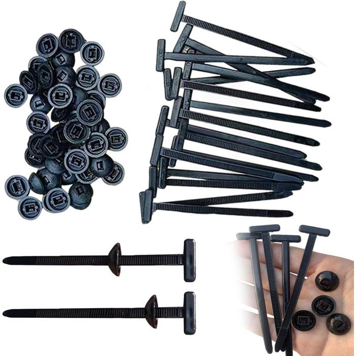 Nylon Universal Cable Tie Buckle, 50 Pcs Heavy Duty Self-Locking Nylon ...