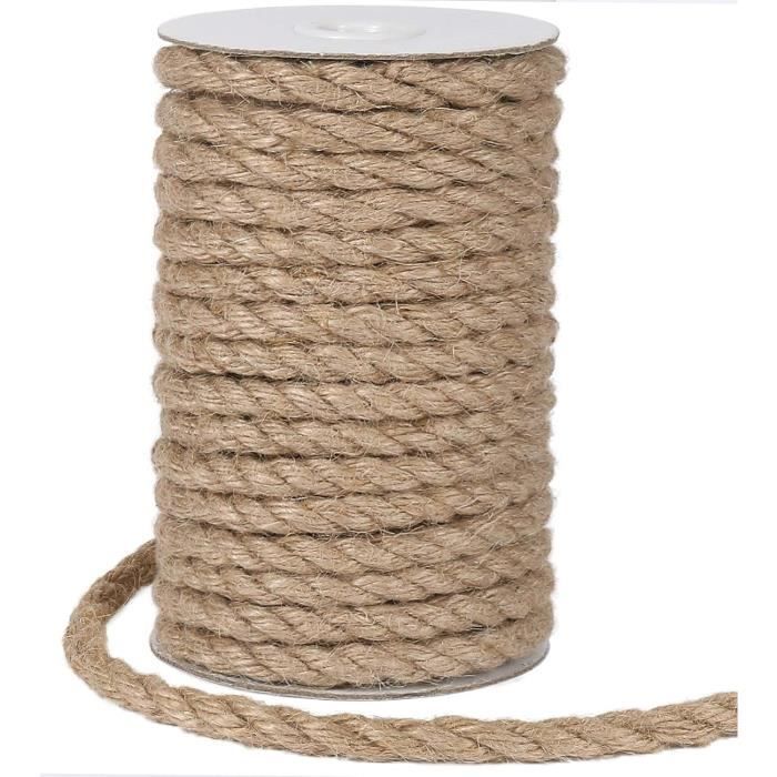 Ficelle Jute Naturelle 8Mm 15M Fil De Jute Naturel Corde De Jardin Pour ...
