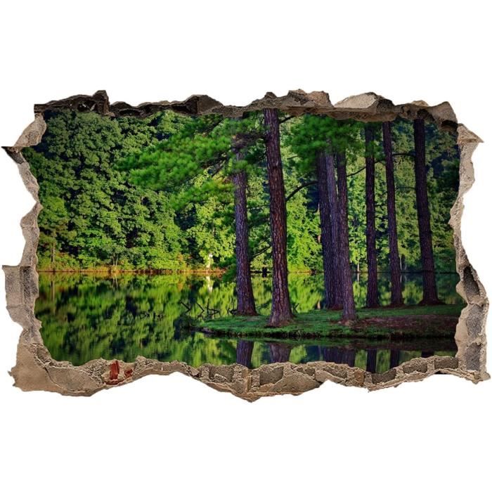 Paysage Autocollants De Décoration Murale 3D Écrasés Arbres Autocollant ...