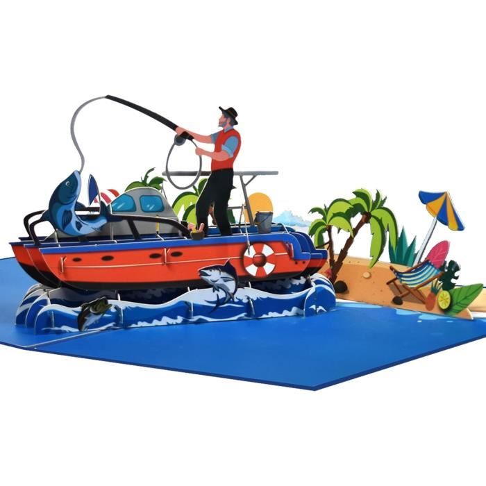 Carte Pop-Up De Pêche, Pop-Up Carte D'Anniversaire, Cartes D ...