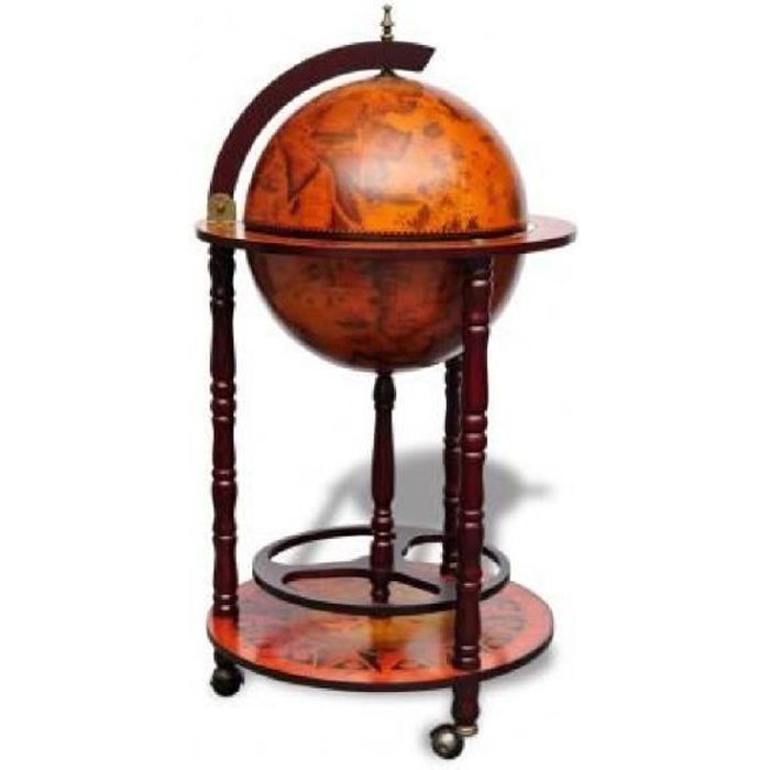 Bar Globe Terrestre Mappemonde en Bois - Cdiscount Maison
