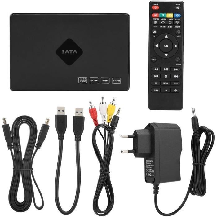 Mini Lecteur multimédia Full HD de 2,5 Pouces, Lecteur de Disque Dur ...