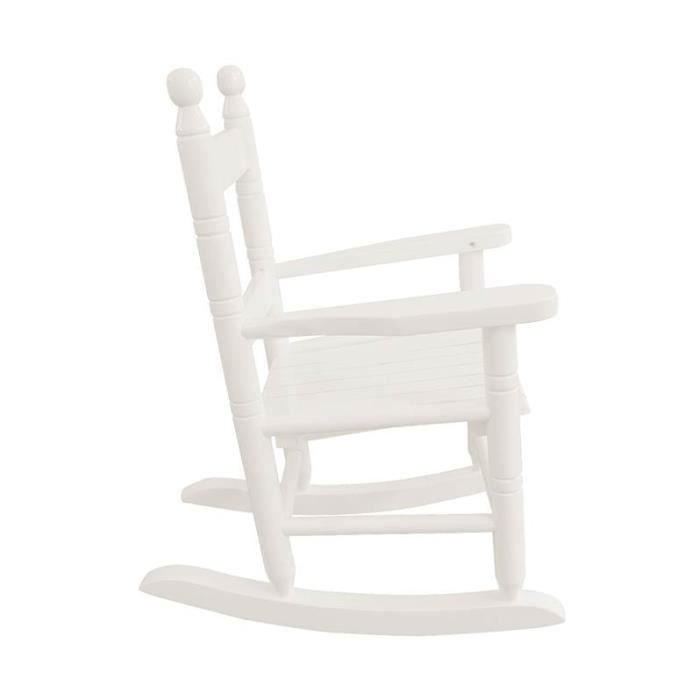 Rocking-chair Fauteuil à bascule enfant bois blanc - Cdiscount Maison