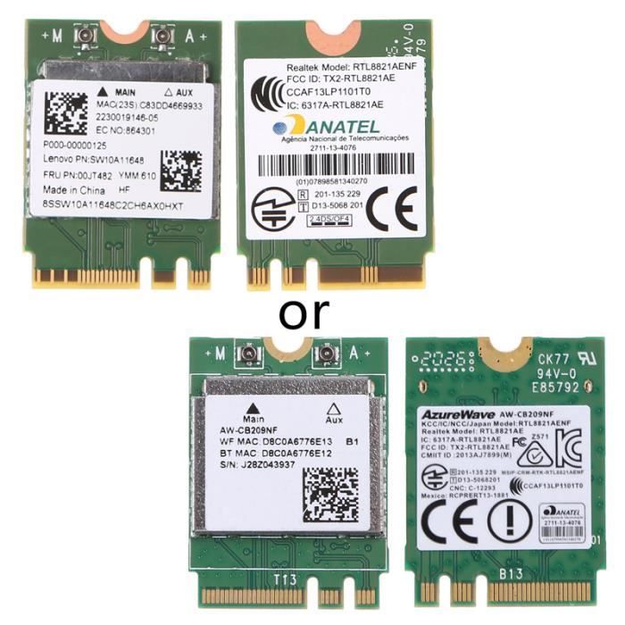 Carte réseau sans fil - Realtek - RTL8821AE C26 - Bluetooth V4.0 - Wi ...