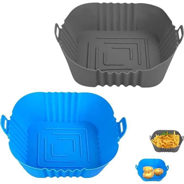 2 Pièces Panier en Silicone Réutilisable,Air Fryer Silicone Pot Moule ...