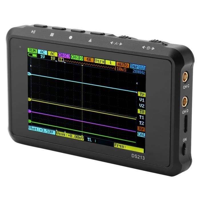 EJ.life Oscilloscope 4 Canaux DS213 Mini Oscilloscope Portable de Poche ...
