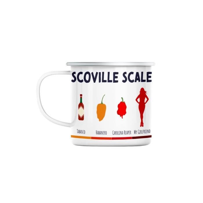 Mug en Métal Emaillé Scoville Scale Ma Copine Hot Piment Amour ...