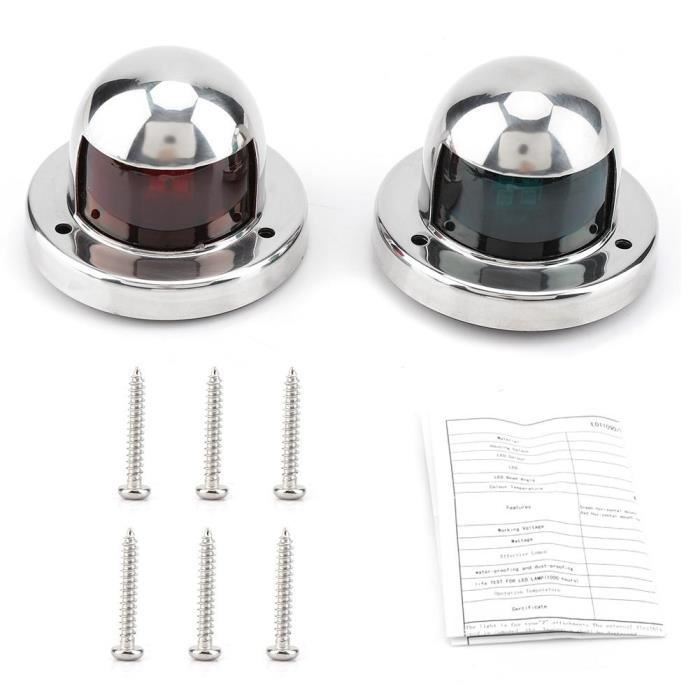 Fdit feu latéral d'arc Navigation de bateau 12V Marine Yacht Light LED ...