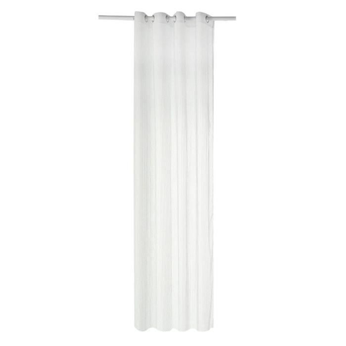 Rideau HONGBI Rayé Solide Classique - 132*275cm - Blanc - Cdiscount Maison