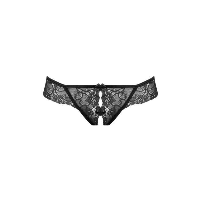 String en dentelle avec entrejambe ouverte Marzia - Noir XXL ...