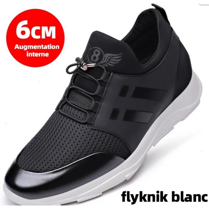 Baskets de sport flyknik blanc - ECELEN - Homme - Cuir - Compensé ...