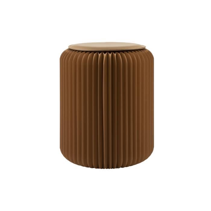 Tabouret pliable Hiro en carton D36 cm - Cdiscount Maison
