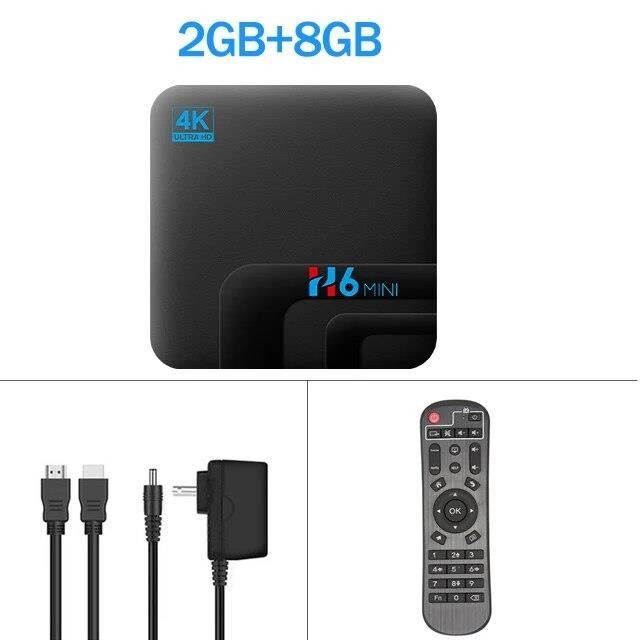 Boîtier Smart TV H6 Mini,Android 10.0,Allwinner H313,16 Go-2 Go,lecteur ...