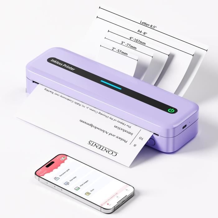 Imprimante Thermique M832, Imprimante Portable 304 Dpi Pour Iphone Et ...