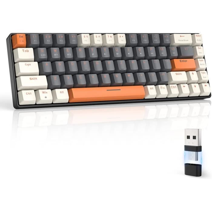 Rk68 Clavier Gamer Sans Fil, Clavier Mecanique Gaming 60%, Apex Pro ...