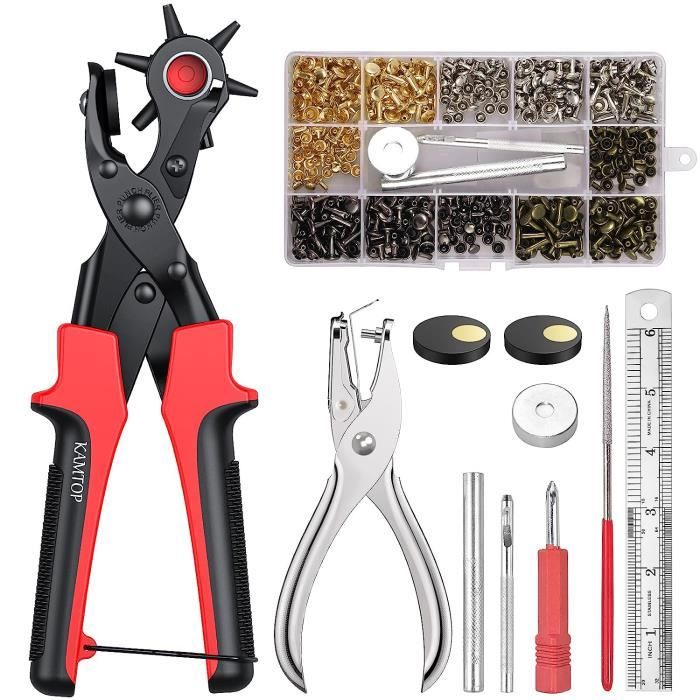 Pince Perforatrice, Pince À Poinçonner En Cuir Rotative Poinçon 240Pcs ...